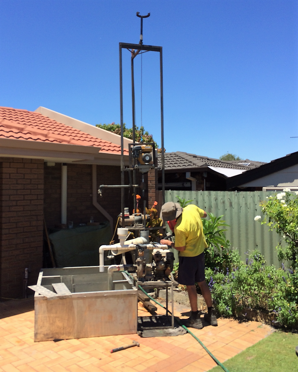 poratble rig backyard (2) - Virgin Bores